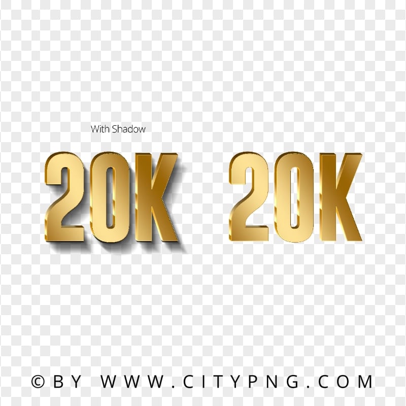 20K Gold Number PNG Image | Citypng
