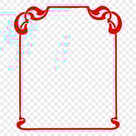 Abstract Curved Lines Vertical Red Frame FREE PNG | Citypng