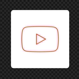 HD Aesthetic Youtube YT White Neon Logo Symbol Sign Icon PNG | Citypng