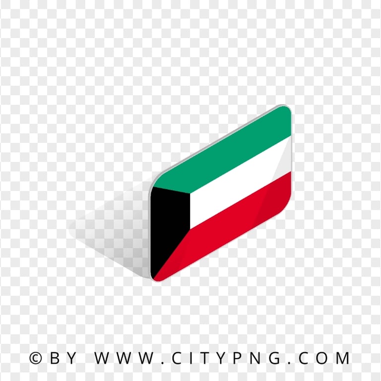 Kuwait Isometric 3D Flag Icon HD PNG | Citypng