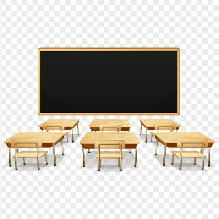 Classroom Furniture Illustration Image PNG | Citypng