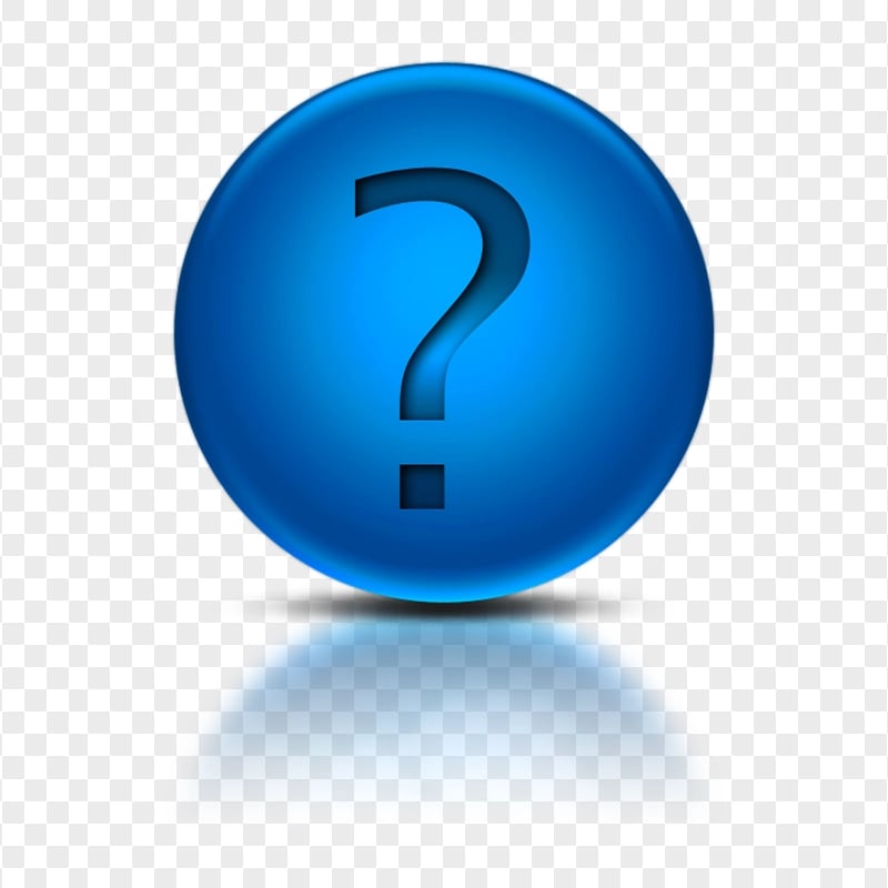 Blue Glossy Question Mark Circle Icon Logo PNG | Citypng