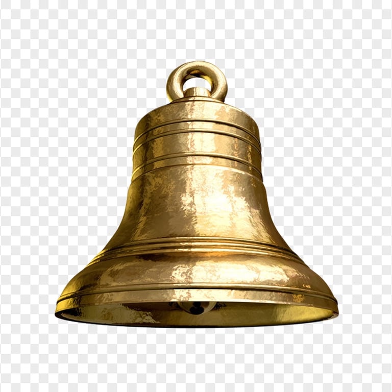 Download Realistic Golden Metal Bell PNG | Citypng