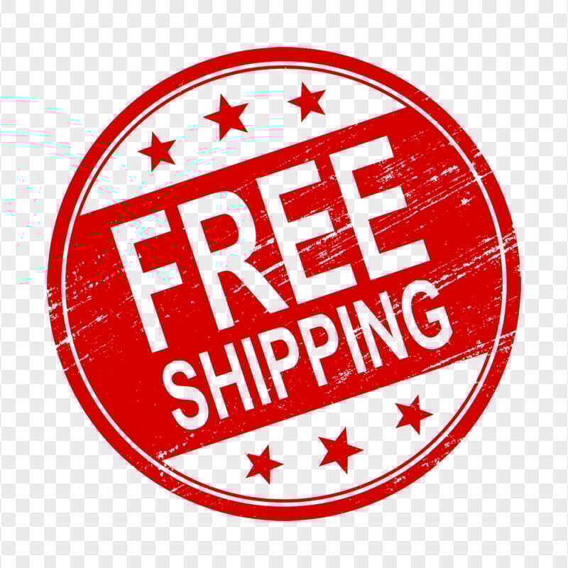 Round Red Free Shipping Stamp Icon | Citypng