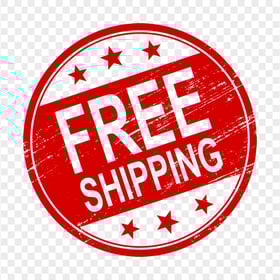 Free Shipping Round Red Stamp | Citypng