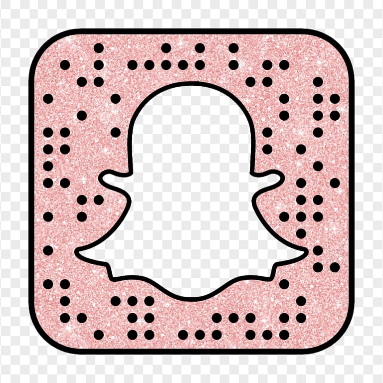 HD Snapchat Pink Rose Glitter App Code Logo Icon PNG Image | Citypng