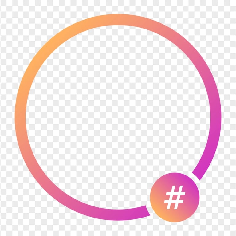 Round Hashtag Instagram Frame Circle Icon | Citypng