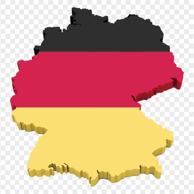 3D Germany Map With Flag PNG Image | Citypng