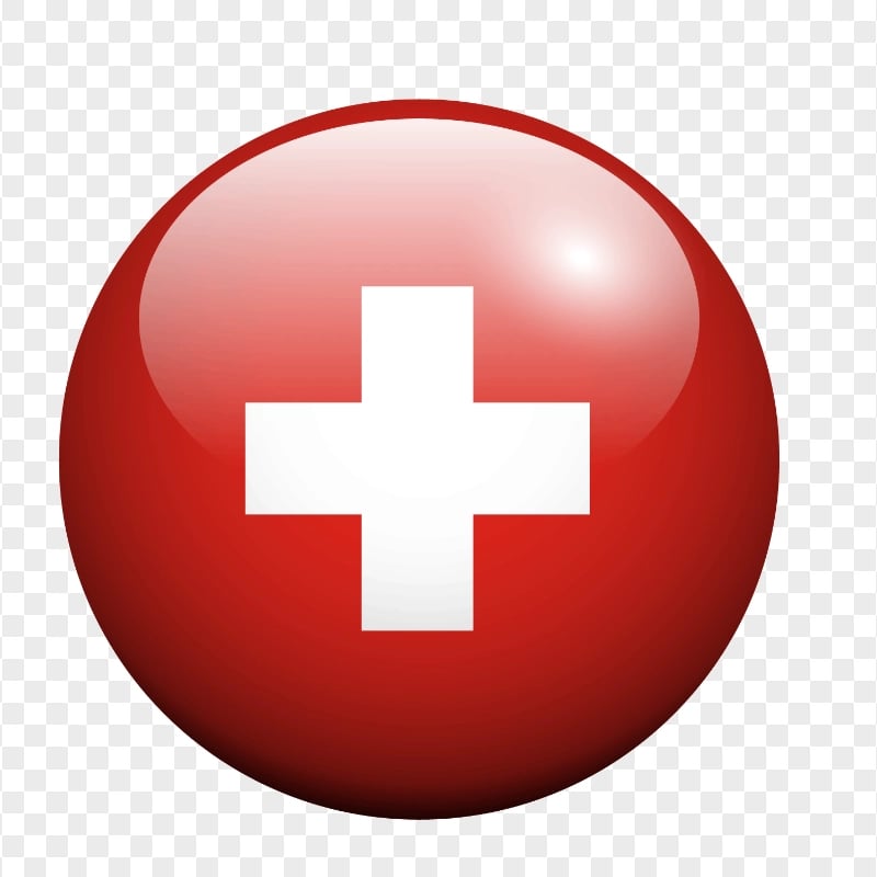 Round Circle Switzerland Swiss Flag Icon | Citypng
