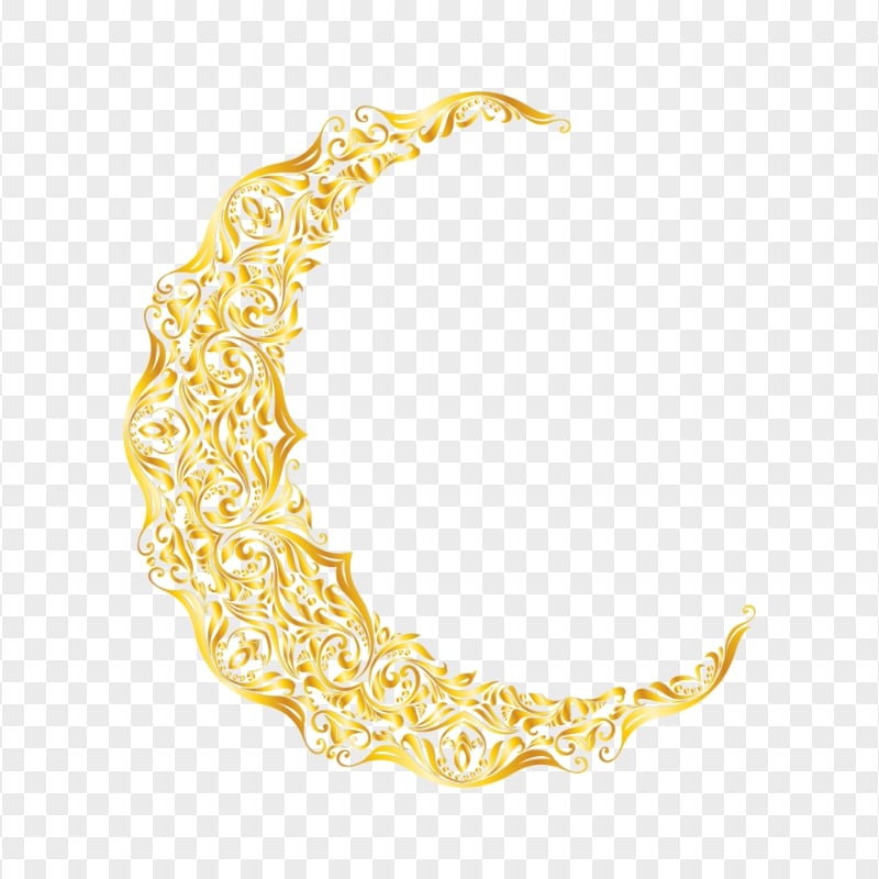Golden Gold Moon Illustration Ramadan Design | Citypng