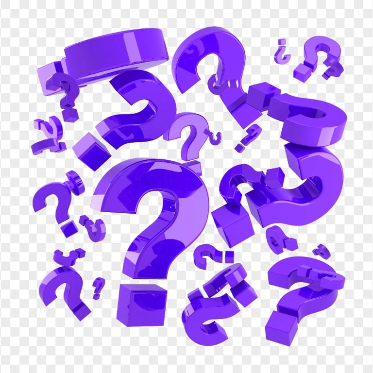 3D Purple Question Marks Icons Pattern PNG | Citypng
