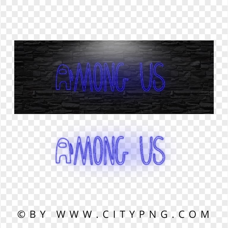HD Blue Neon Among Us Crewmate Logo PNG | Citypng