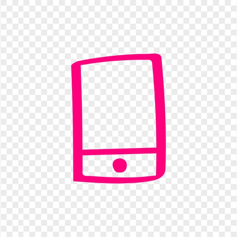 HD Pink Hand Draw Smartphone Icon Transparent PNG | Citypng