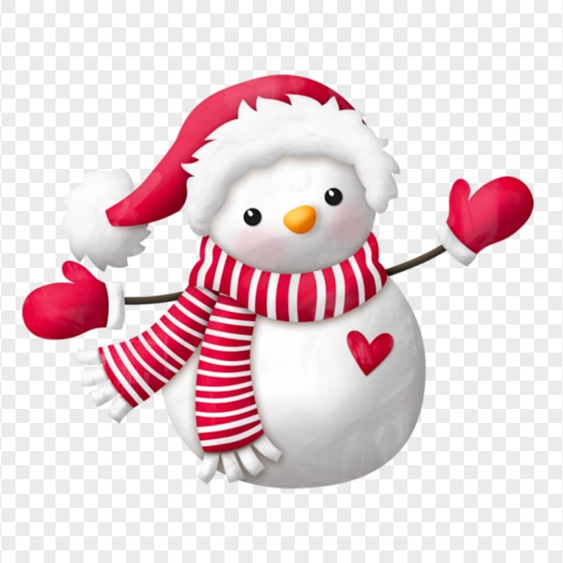Cartoon Snowman Wearing Woolen Clothes HD PNG | Citypng