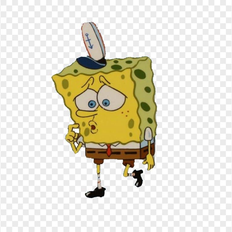 HD Spongebob Walking Thinking Character Transparent PNG | Citypng