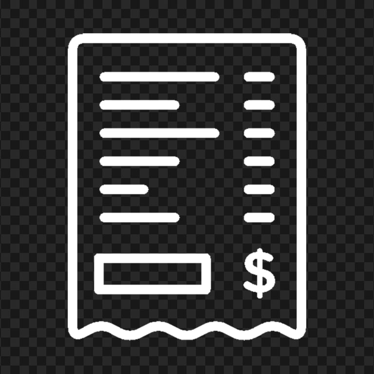 Transparent Billing Invoice White Icon | Citypng