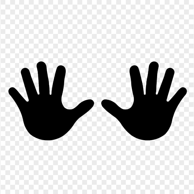 Black Hand Print Vector