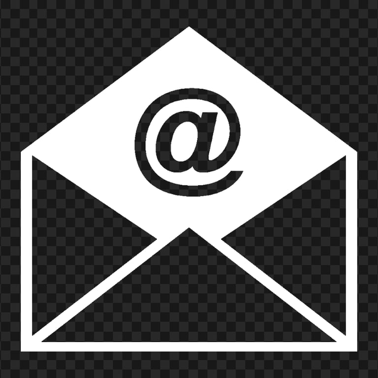 E-mail Mail Letter White Logo Icon Transparent Background | Citypng