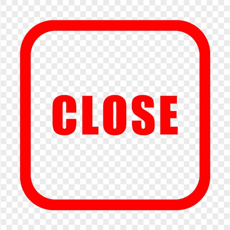 Square Close Red Button Icon HD PNG | Citypng