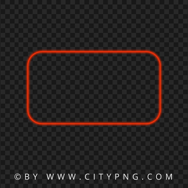 Rectangle Neon Orange Frame PNG Image | Citypng