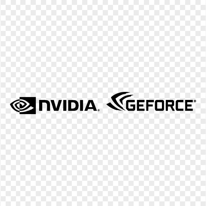 Nvidia And Geforce Black Logos PNG | Citypng