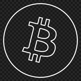 HD Orange Outline Btc Logo Icon PNG | Citypng