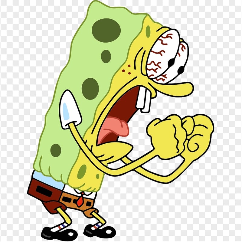 HD Spongebob Very Angry Character Transparent PNG | Citypng