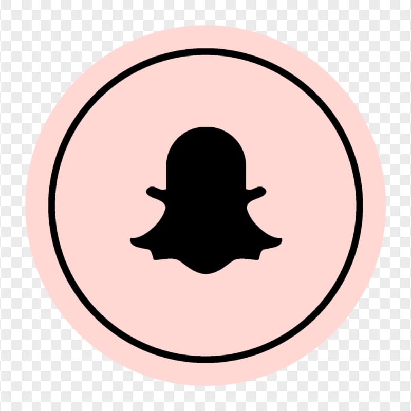 HD Snapchat Black & Pink Round Logo Icon PNG Image | Citypng