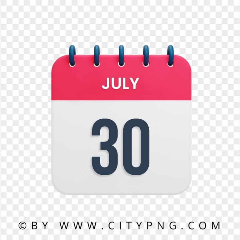 30th July Date Vector Calendar Icon HD Transparent PNG | Citypng
