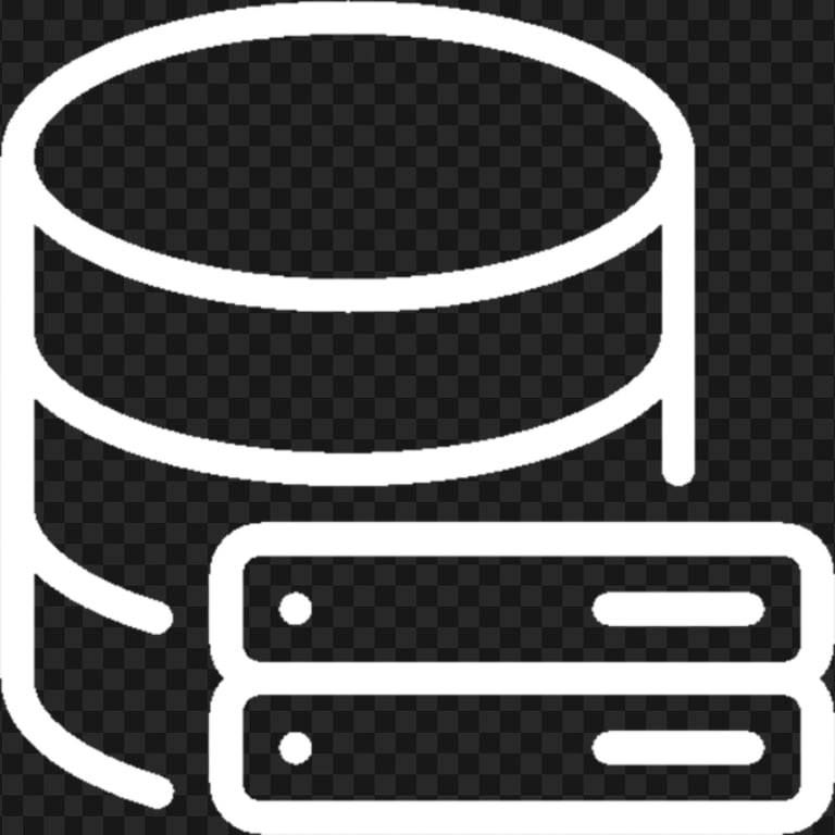 Database DB Server White Icon Download PNG | Citypng