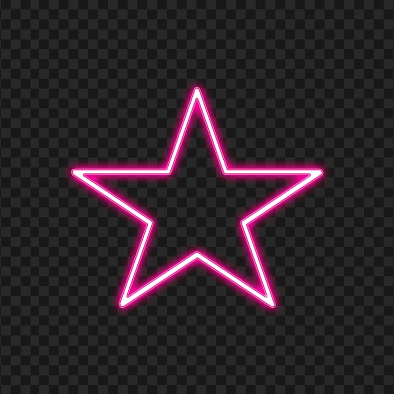 HD Pink Glowing Neon Star PNG | Citypng