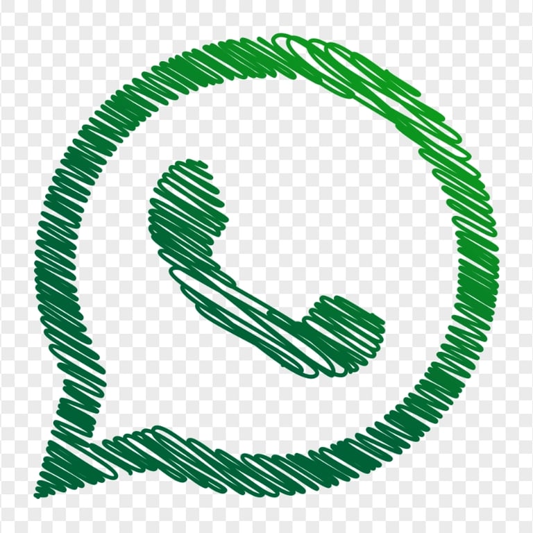 HD White Sketch Drawing Whatsapp Wa Square Logo Icon PNG | Citypng