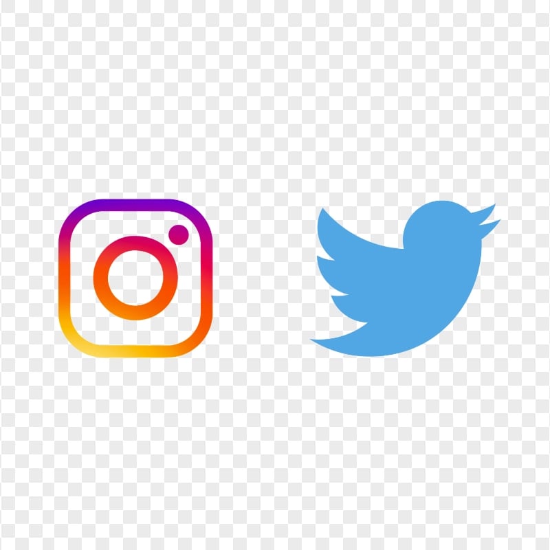 Twitter And Instagram Png Logo