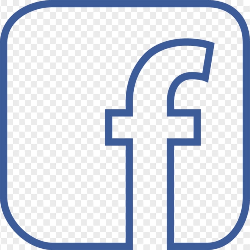 Square Blue Outline Facebook Fb Logo Icon | Citypng