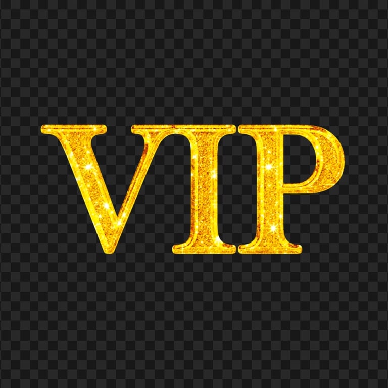 VIP Gold Glitter Word Logo Sign HD PNG | Citypng
