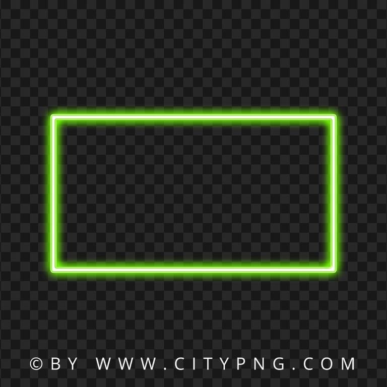 HD Green Neon Frame Transparent PNG | Citypng