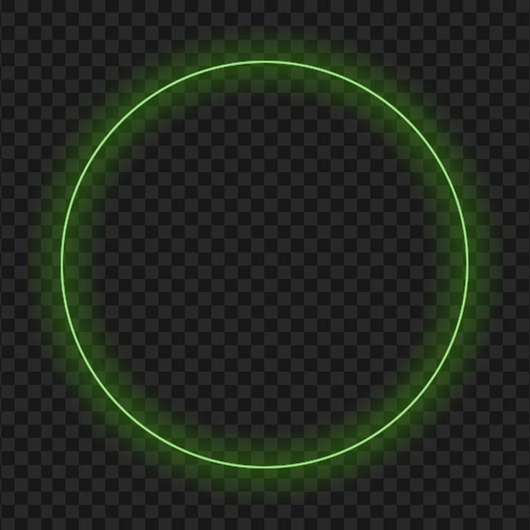 Transparent HD Glowing Green Circle | Citypng