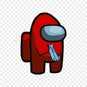 HD Red Among Us Character With Gun Hand PNG | Citypng