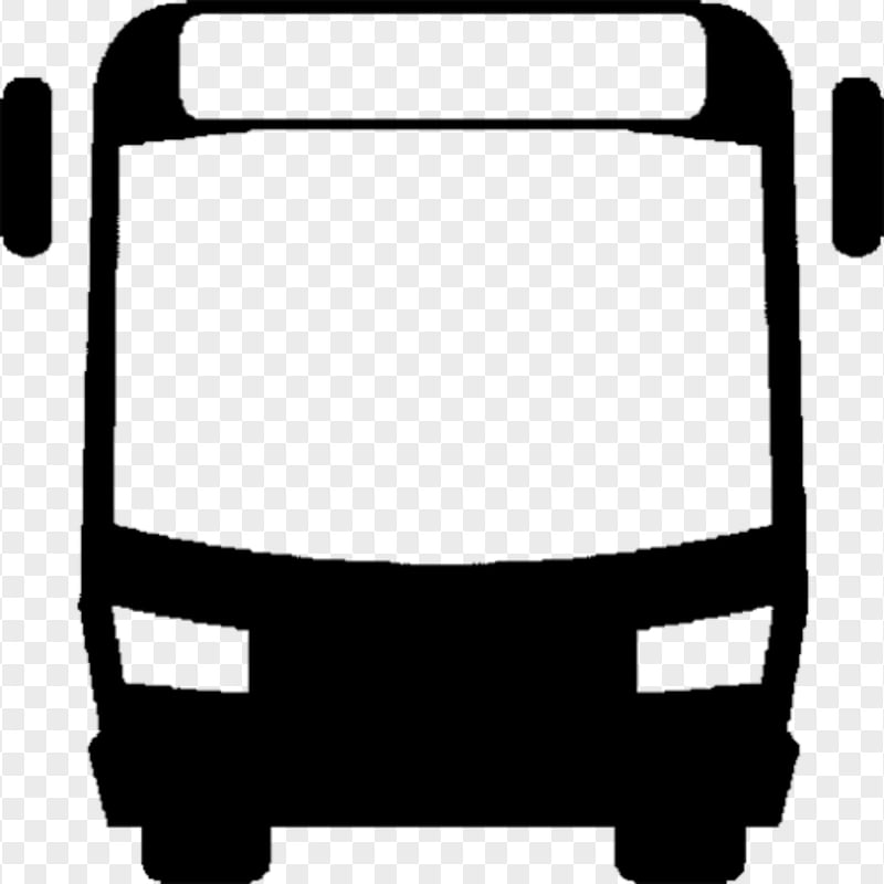 FREE Autobus Autocar Front View Black Icon PNG | Citypng