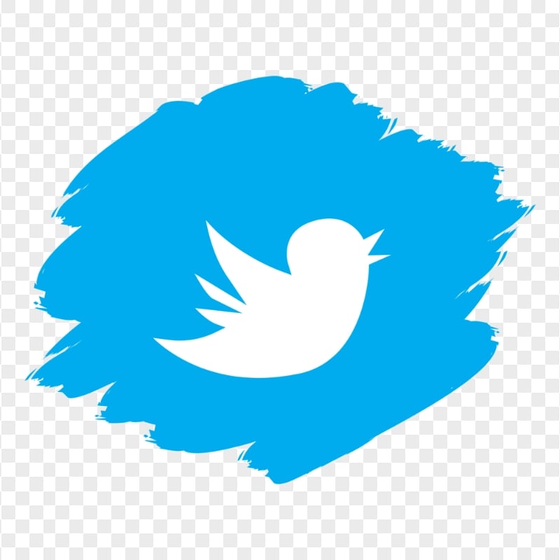 HD Twitter Blue Brush Stroke Icon PNG | Citypng