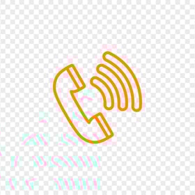 HD Orange Square Classic Phone Icon Transparent PNG | Citypng