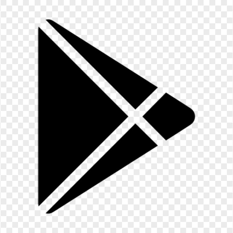 Black Google Play PlayStore Symbol Icon | Citypng