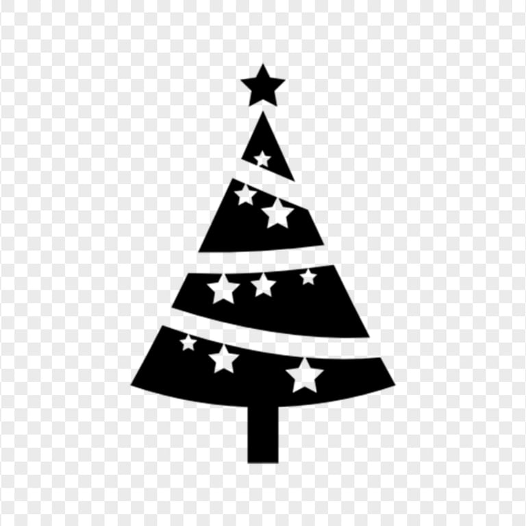 HD Modern Black Christmas Tree Icon PNG | Citypng