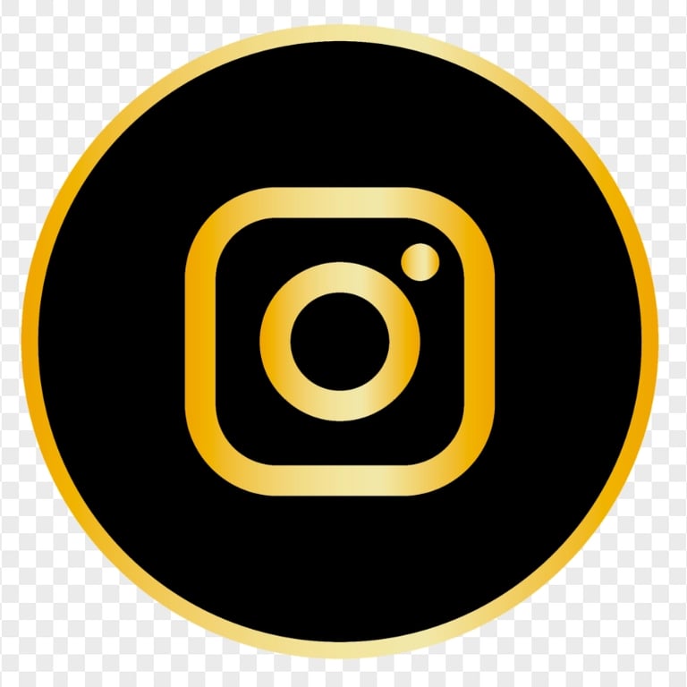 Luxury Black & Gold Yellow Instagram Logo Icon | Citypng