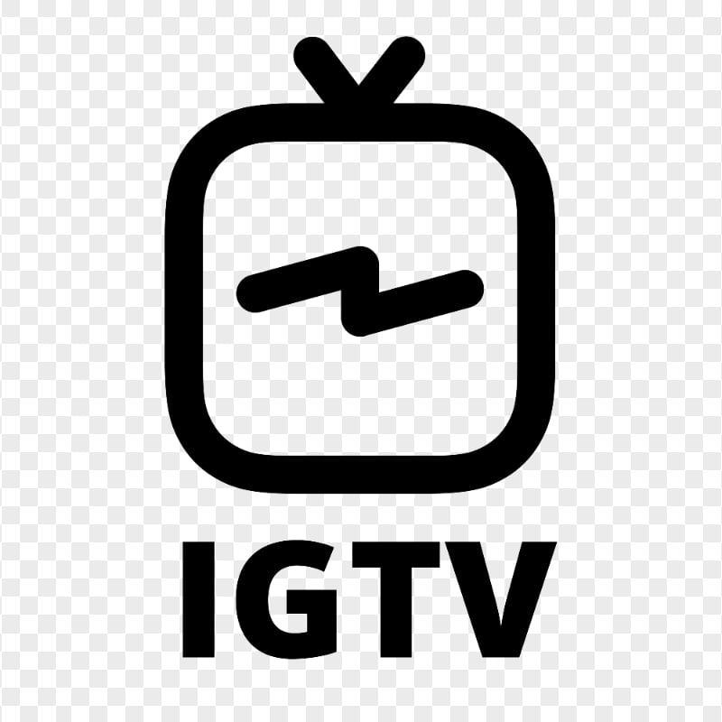 Black IGTV Text With Logo Instagram Tv Icon | Citypng