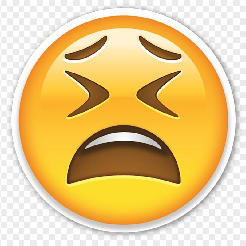 Tired Face Sticker Sad Emoji Sign Emoticon | Citypng