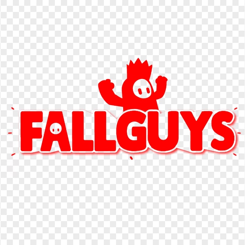 HD Fall Guys Red Logo With Character PNG | Citypng