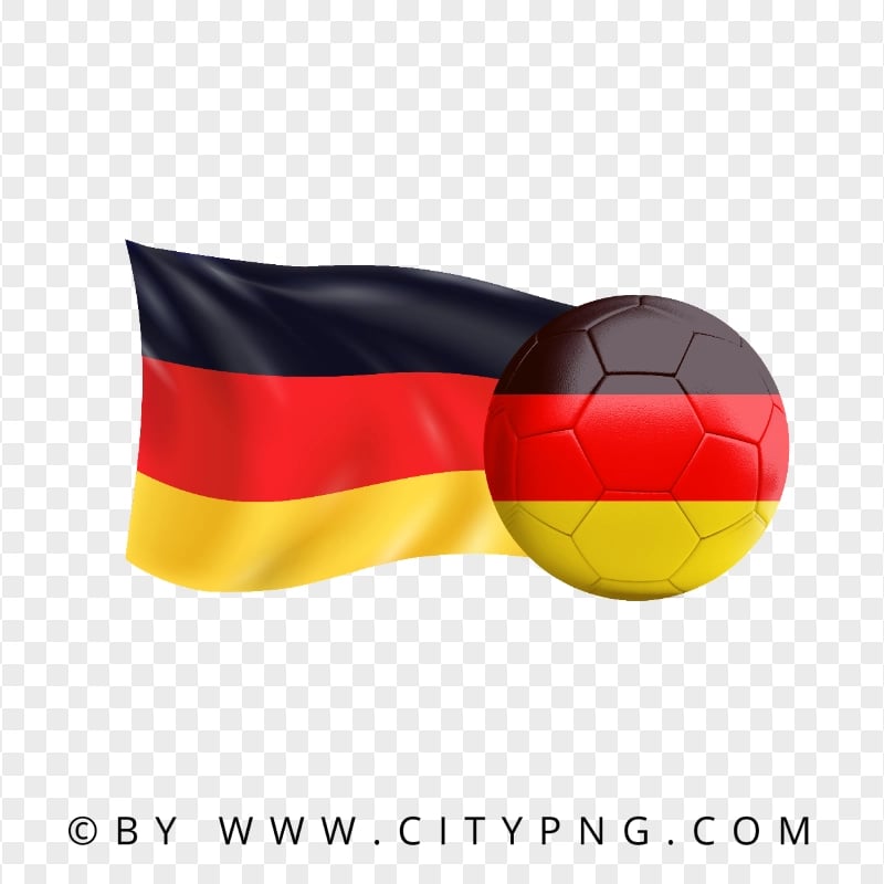 HD Germany Flag With Soccer Football Ball PNG | Citypng