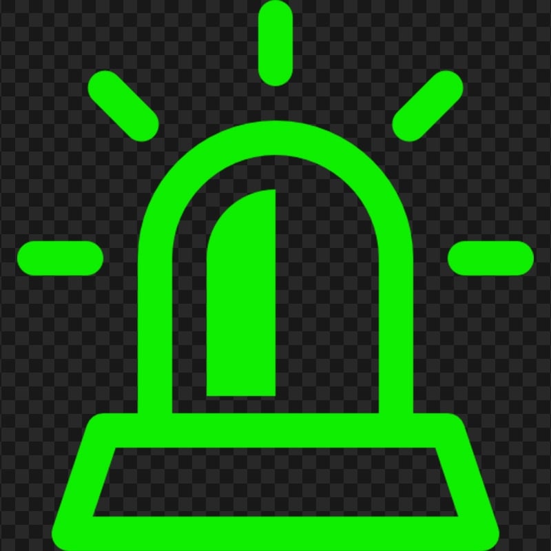 Green Alarm Siren Icon PNG | Citypng