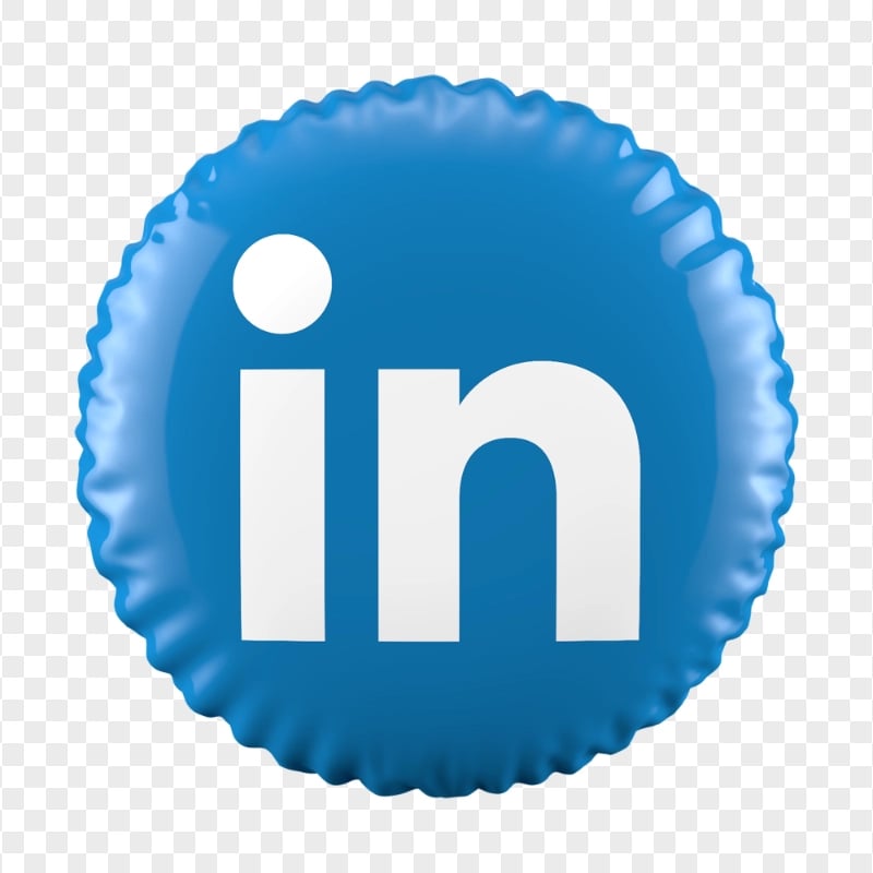 HD Linkedin IN Blue Balloon Icon Symbol PNG | Citypng